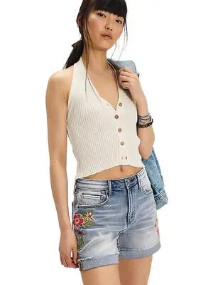DRIFTWOOD Frannie Denim Shorts Artistic Floral