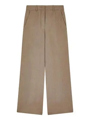 Giorgio Armani Wide-leg Linen Trousers - Brown