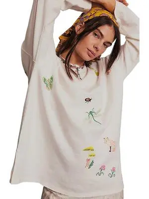 Free People We The Free Never Leaf Me Tee Ivory Combo
