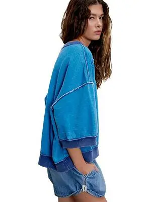 Free People We The Free Everything Pullover Imperial Blue