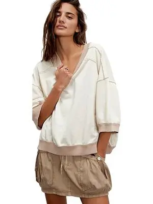 Free People We The Free Everything Pullover Nilla Cream