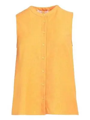 CARACTÈRE Sleeveless Collar Shirt - Mandarin