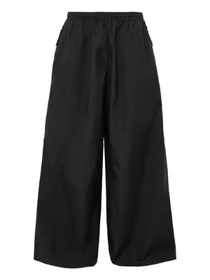Acne Studios Wide-leg Cotton And Nylon-blend Trousers - Black