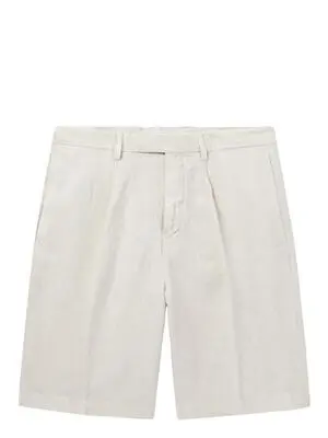 Boglioli Straight-leg Linen Shorts - Neutrals