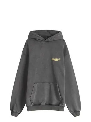 REPRESENT Team 247 Oversized Hoodie Pewter/lemon
