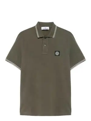 Stone Island Piqué Polo Shirt - Green