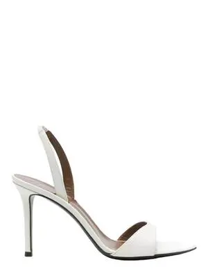 GIUSEPPE ZANOTTI 90mm Leather Sandals - White