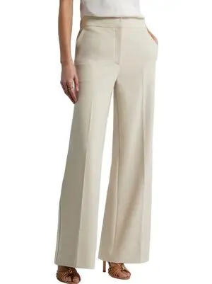 Nordstrom The Lennox Wide-leg Trousers - Beige Oatmeal