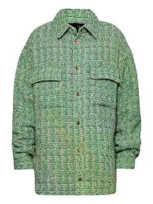 Amiri Bouclé Padded Overshirt - Green