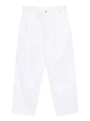 Moschino Pleated Wide-leg Trousers - White