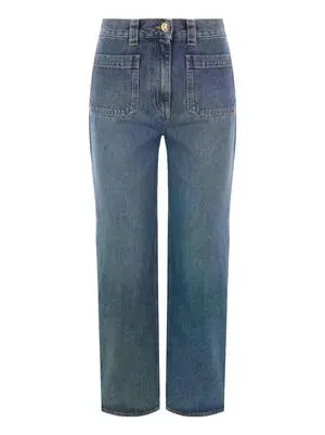Elisabetta Franchi Mid-rise Cropped Jeans - Blue