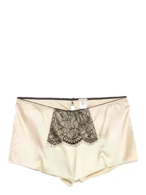 Burberry Lace-detail Pyjama Shorts - Neutrals