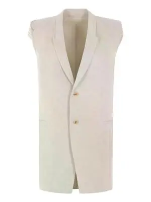 Rick Owens Cotton Waistcoat - Neutrals