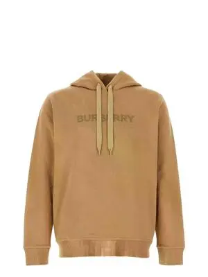 Burberry Rubberised-logo Hoodie - Neutrals