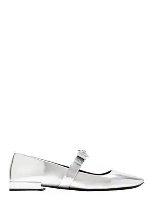 Versace Ribbon Ballet Flats - Silver