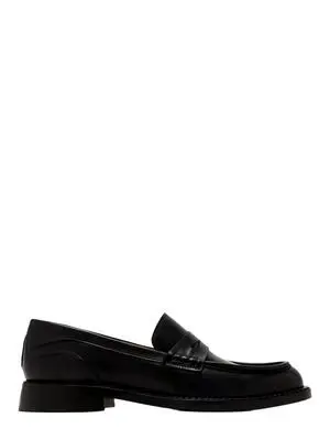 Magnanni Leather Penny Loafers - Black