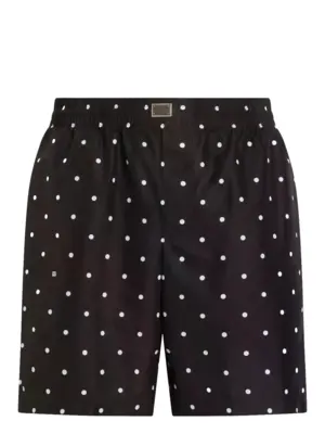 Dolce & Gabbana Polka Dot Swim Shorts - Black