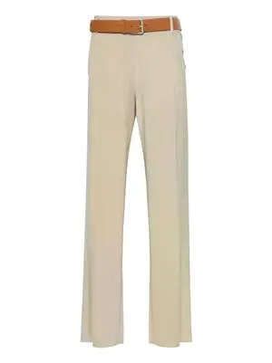Moschino Belted Straight-leg Trousers - Neutrals