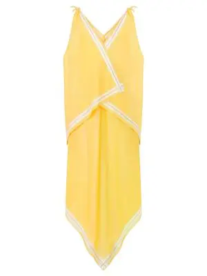Moschino V-neck Mini Dress - Yellow