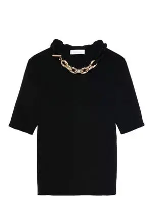 Rabanne Chain Link-detail Top - Black