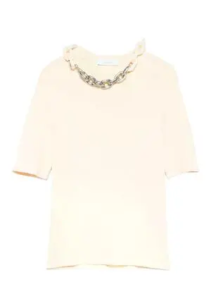 Rabanne Chain-link Detail Top - Neutrals
