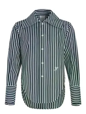 PATOU Patou Striped Organic-Cotton Shirt