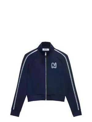 MSGM Stripe-detail Sweatshirt - Blue