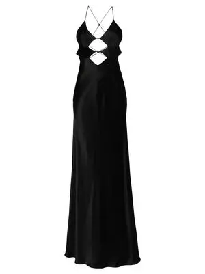 Michelle Mason Cutout Gown - Black