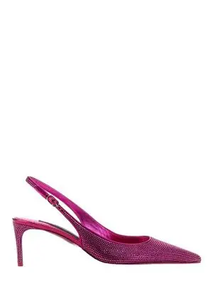 Dolce & Gabbana Embellished Satin Lollo Pumps - Purple