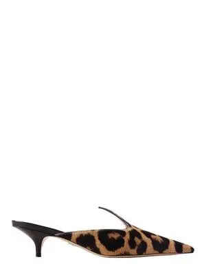 FERRAGAMO Ferragamo Dorye Leopard-Print Calf Hair Mules Leopard Print
