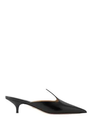 FERRAGAMO Dorye Leather Mules - Black