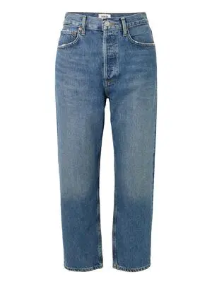 AGOLDE 90s Crop Mid-rise Straight-leg Jeans - Blue