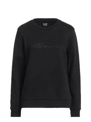 EA7 Sweatshirt In Cotton, Polyester, And Elastane - Black