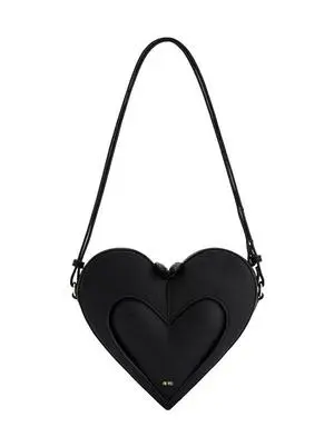 Jw Pei Francisca Faux Leather Heart Crossbody Bag - Black