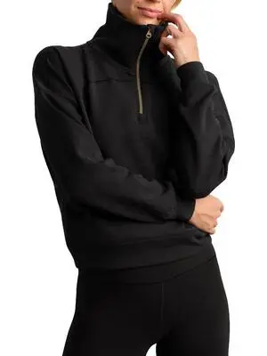 RHONE Dreamglow Half Zip Pullover - Pure Black