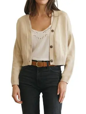 PANEROS CLOTHING Paneros Clothing Diana Cropped Cardigan Sand