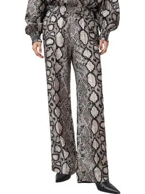 ALLSAINTS Snakeskin Print Charli Pants - Flow Ecru White