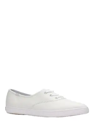 KEDS® Pointed Toe Leather Sneakers - Keds White