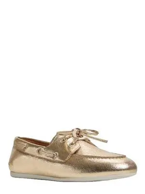 Sperry Sperry Slim Boat Shoe Gold Leather Crinkle