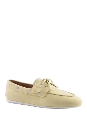 Sperry Sperry Slim Boat Shoe Light Yellow Leather Nubuck