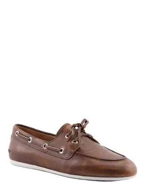 Sperry Sperry Slim Boat Shoe Tan Leather Distress
