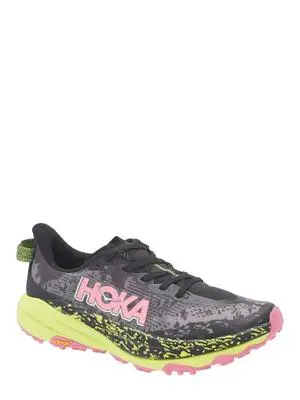 Hoka HOKA Speedgoat 6 Trail Running Shoes Black /neon Hoka Citrus