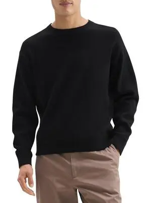 Theory Relaxed Fit Crewneck Sweater - Black