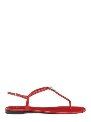 GIUSEPPE ZANOTTI Anyelle Flat Thong Sandals - Red