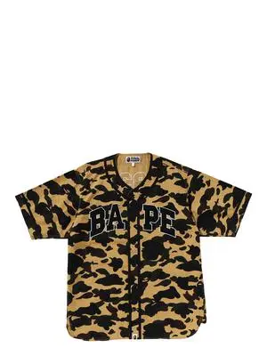 A BATHING APE 1st Camo Baseball Shirt - Yellow