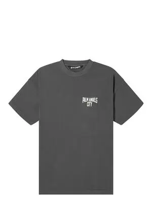 Palm Angels City Washed Tee 'dark White - Grey