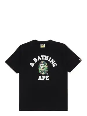 A BATHING APE Abc Camo College Tee /green - Black