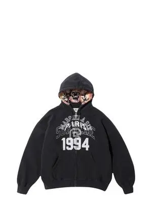 Supreme X Mm6 Maison Margiela Zip-up Hooded Sweatshirt - Black
