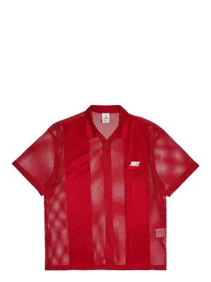 Supreme X Nike Mesh Short-sleeve Shirt - Red