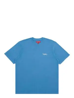 Supreme Washed Tag Short-sleeve Top 'light Royal' Blue